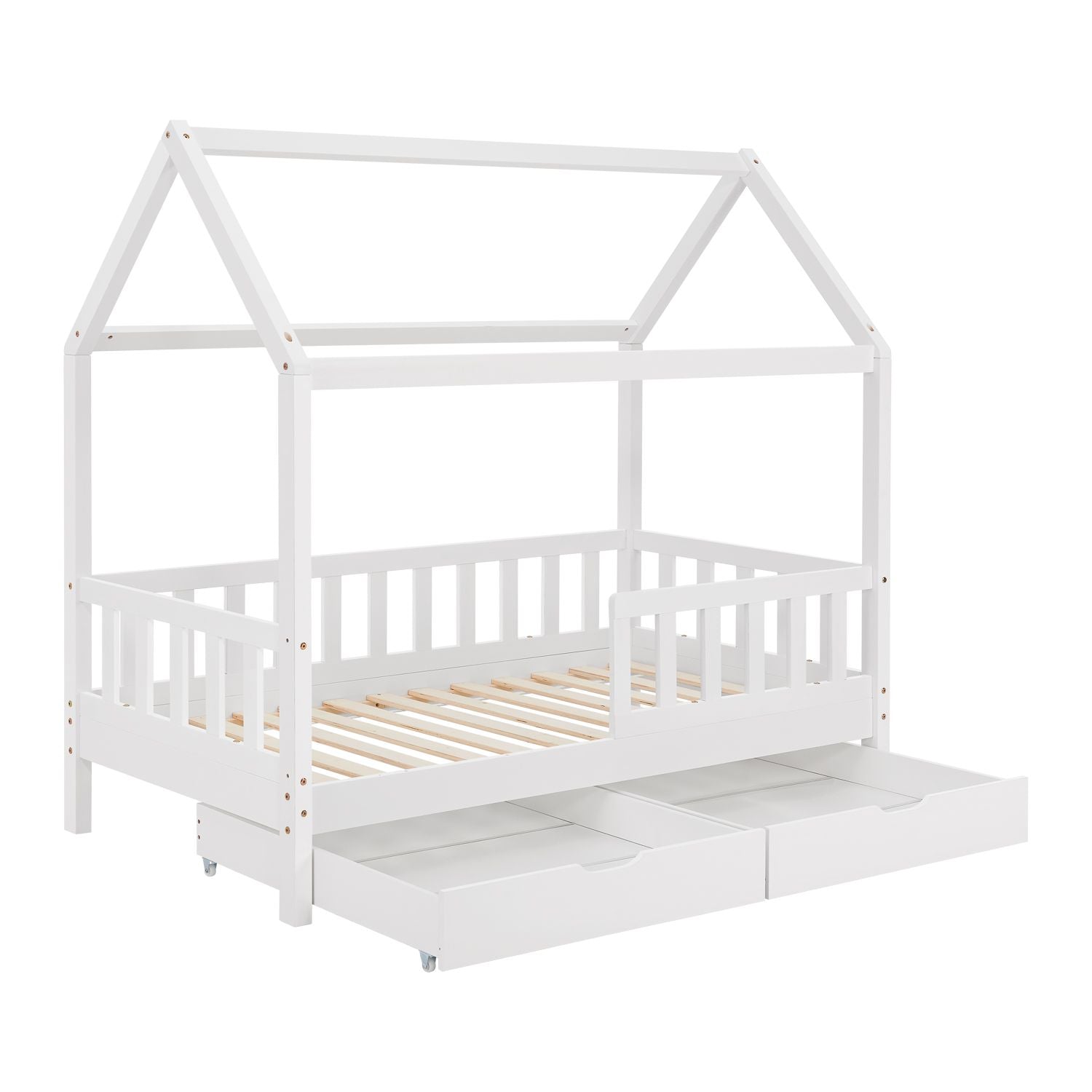 Kinderbed Marli - 80 x 160 cm - Wit - Incl. lades – Hosel