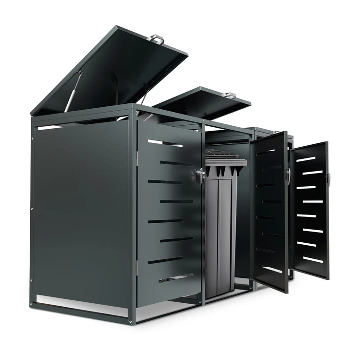 Metalen Containerberging / Opbergbox / Tuinopslagbox Arel - Voor 120L ...